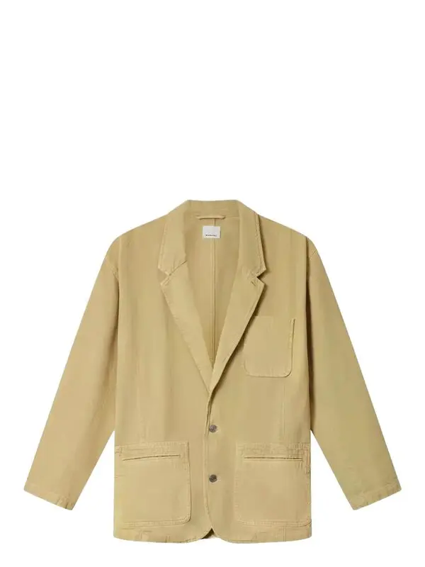 MARANT Straight Fit Cotton Jacket - Neutrals