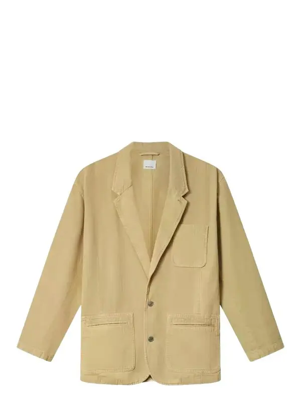 MARANT Straight Fit Cotton Jacket - Neutrals