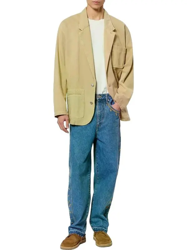 MARANT Straight Fit Cotton Jacket - Neutrals