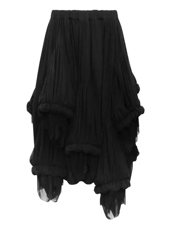 Comme Des Garçons Layered Asymmetric Skirt - Black