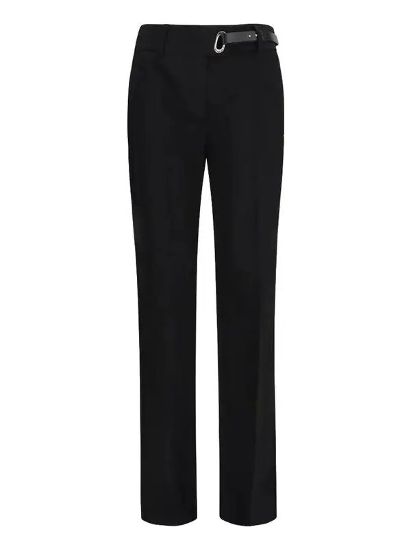 Sportmax Belted Straight-leg Trousers - Black