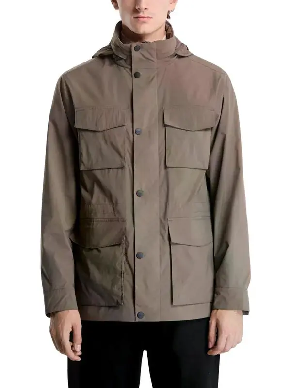Gant Multi-pocket Hooded Utility Jacket - Neutrals
