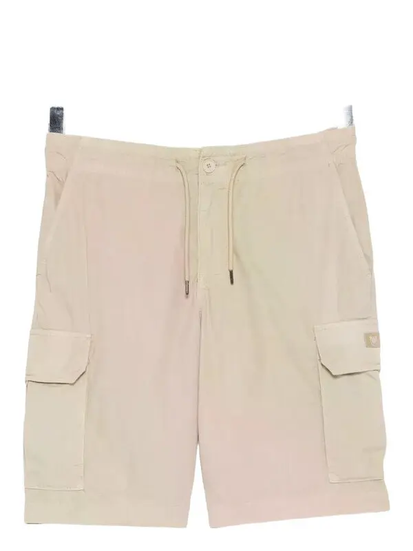 Emporio Armani Logo-patch Shorts - Neutrals