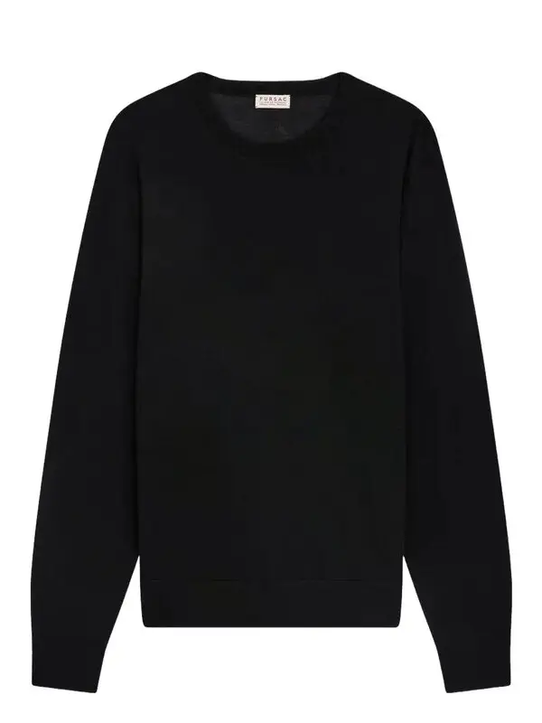 FURSAC Crew-neck Wool Sweater - Black