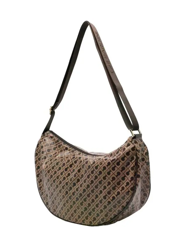GHERARDINI Monogram-print Shoulder Bag - Brown