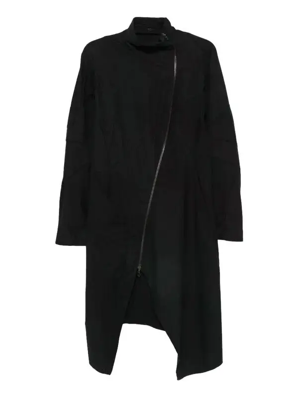 LEON EMANUEL BLANCK Asymmetric Zip-up Coat - Black