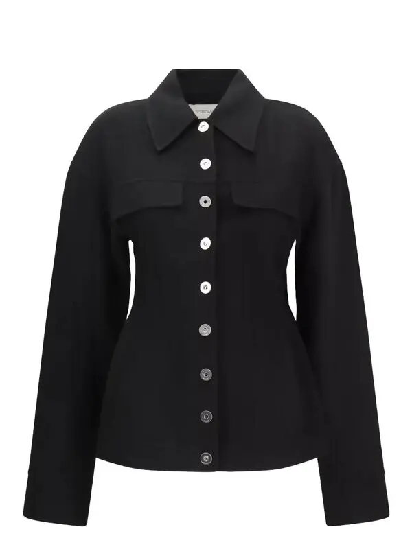 Sportmax Arena Short Panelled Wool Jacket - Black