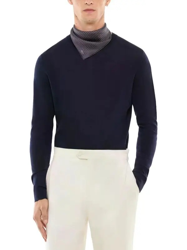 FURSAC Crew-neck Long-sleeve Sweater - Blue