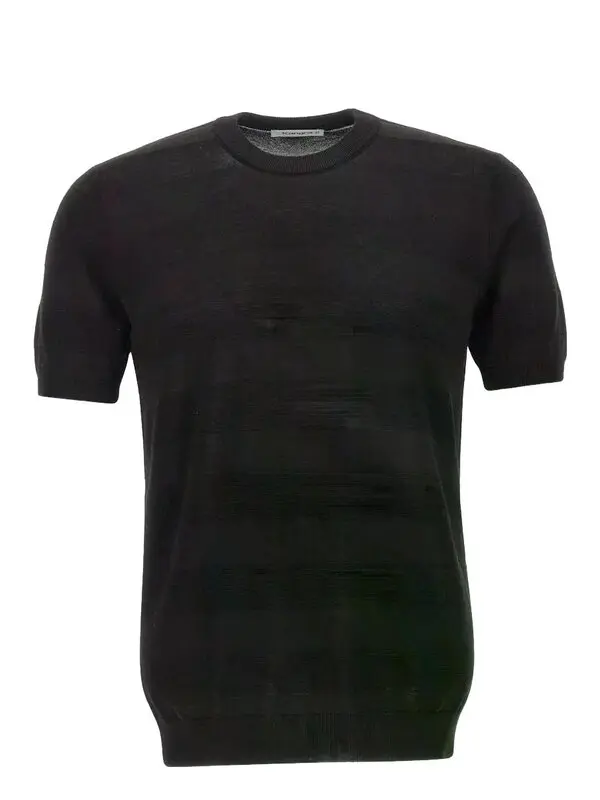 KANGRA Striped Short-sleeve T-shirt - Black