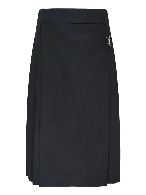 Simone Rocha Pleated Kilt-style Midi Skirt - Black