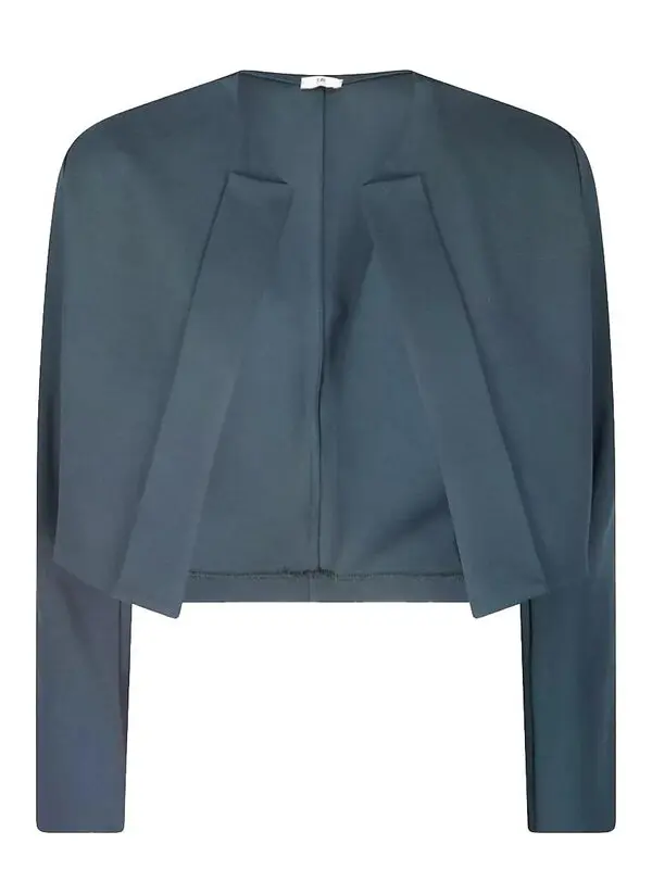 M.S.M. Panelled Cropped Jacket - Blue