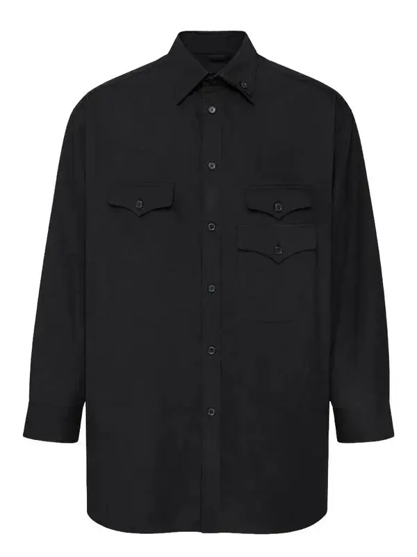 Yohji Yamamoto Flap-pocket Shirt - Black
