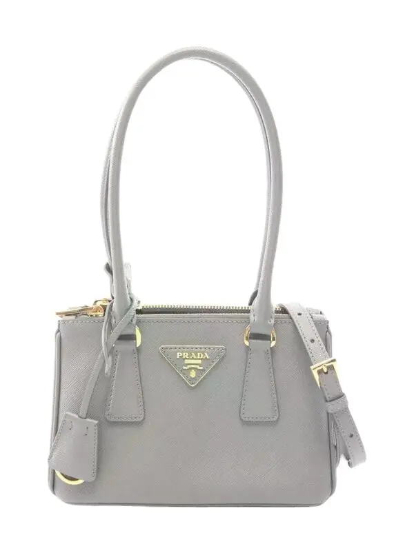 Prada Galleria Saffiano Lux Mini Bag - Grey