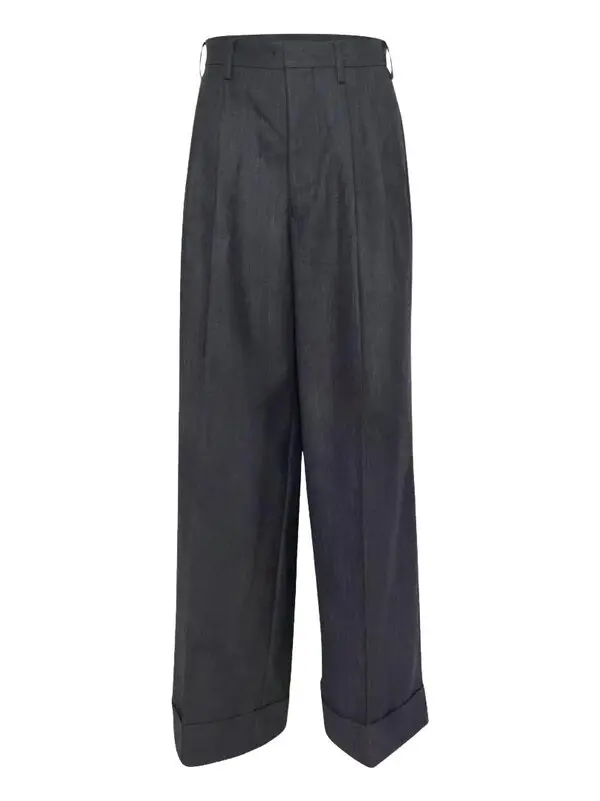 Junya Watanabe Pleated Tailored Trousers - Grey