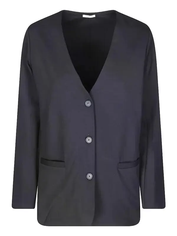 M.S.M. V-neck Button-up Jacket - Black