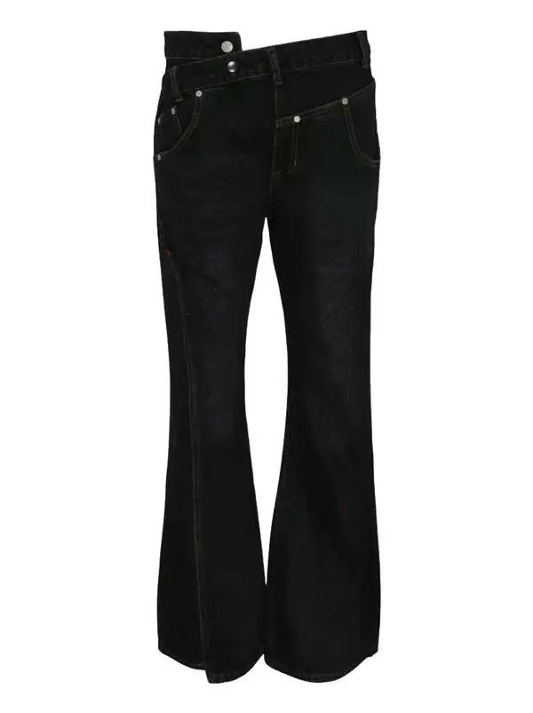 Andersson Bell Twist Fold Flare Jeans - Black