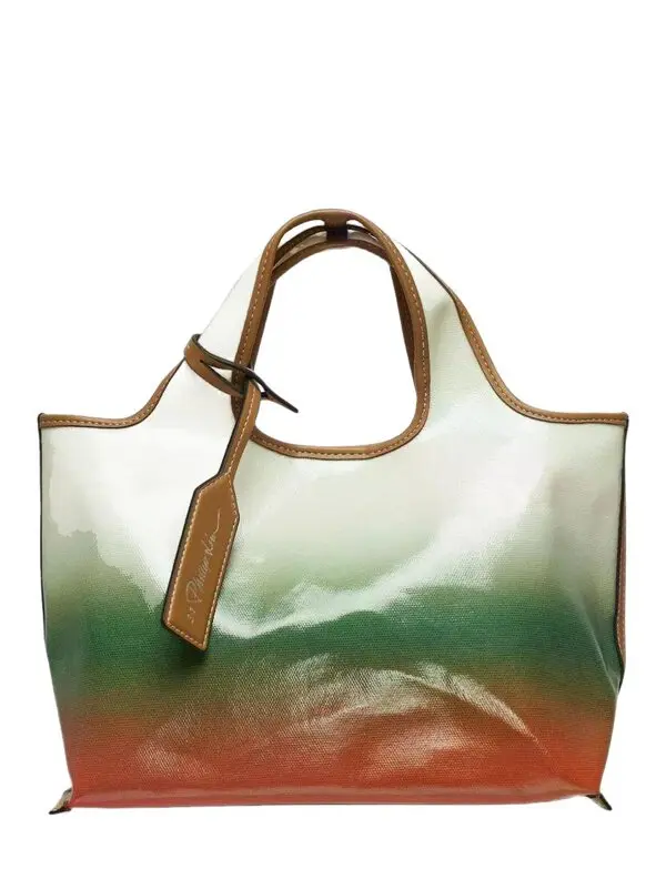 3.1 Phillip Lim Mini Market Tote Gradient-effect Logo-tag Tote Bag - White
