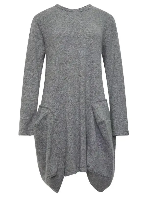 Comme Des Garçons Panel-constructed Crew-neck Mini Dress - Grey