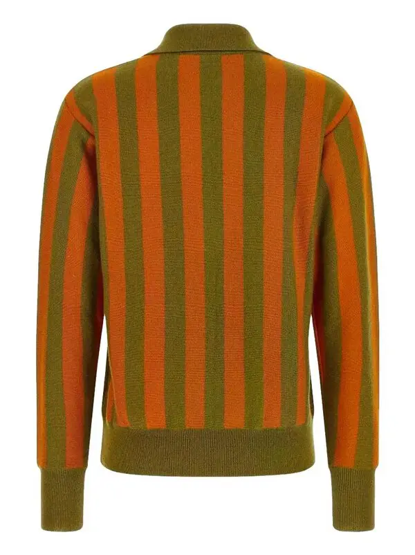 Alberto Biani Striped Polo Top - Green