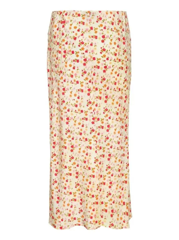 LEE MATHEWS Flora Graphic-print Maxi Skirt - Yellow