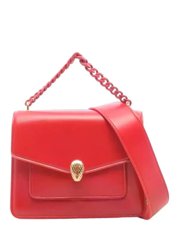 BVLGARI Serpenti Forever Chain Mini Bag - Red