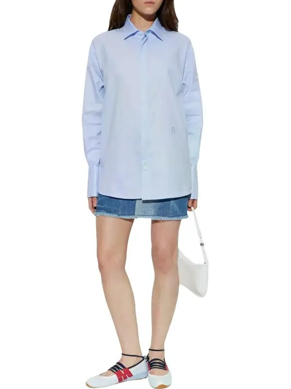 Marc Jacobs Crystal-embellished Long-sleeve Shirt - Blue