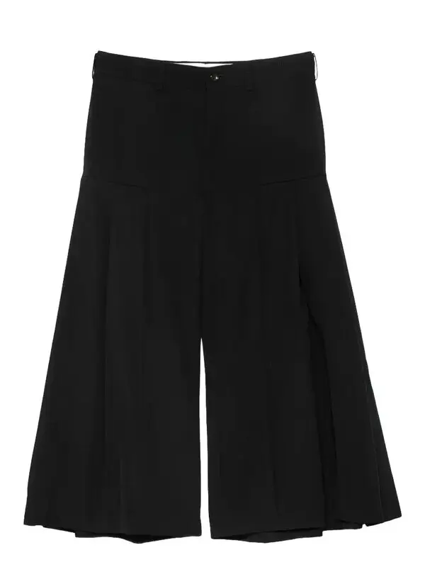 Comme Des Garçons Pleated Wide-leg Trousers - Black