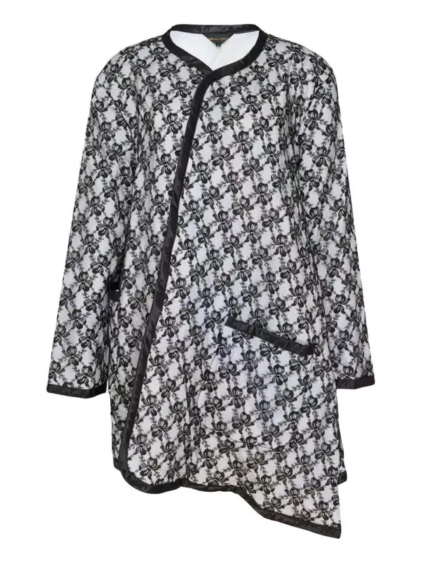 Comme Des Garçons Asymmetrical Lace Coat - White