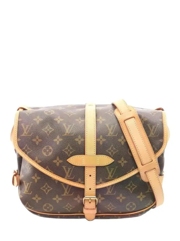 LOUIS VUITTON Monogram Canvas Saumur Shoulder Bag - Brown