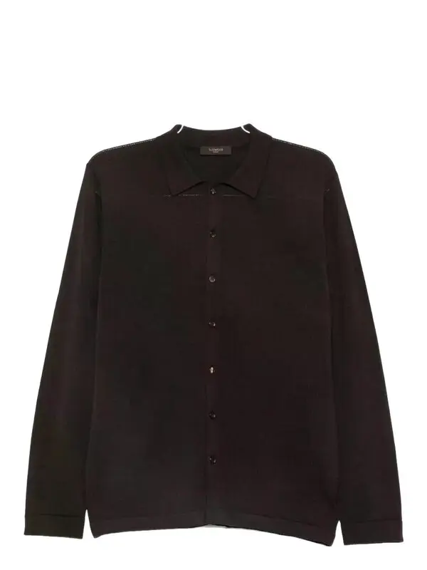 ZANONE Fine-knit Long-sleeved Shirt - Brown