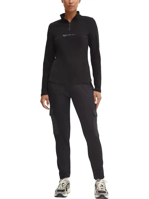 SPORTALM Ribbed-knit Cargo Pants - Black