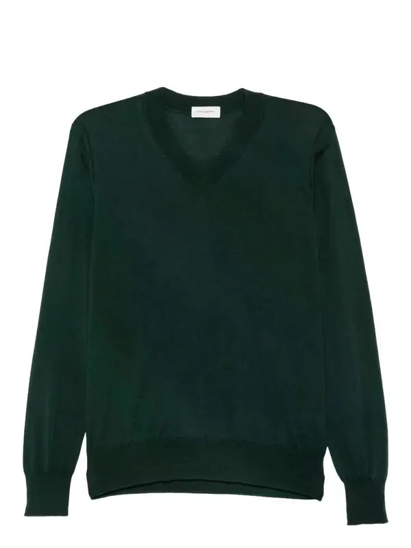 PAOLO PECORA V-neck Sweater - Green