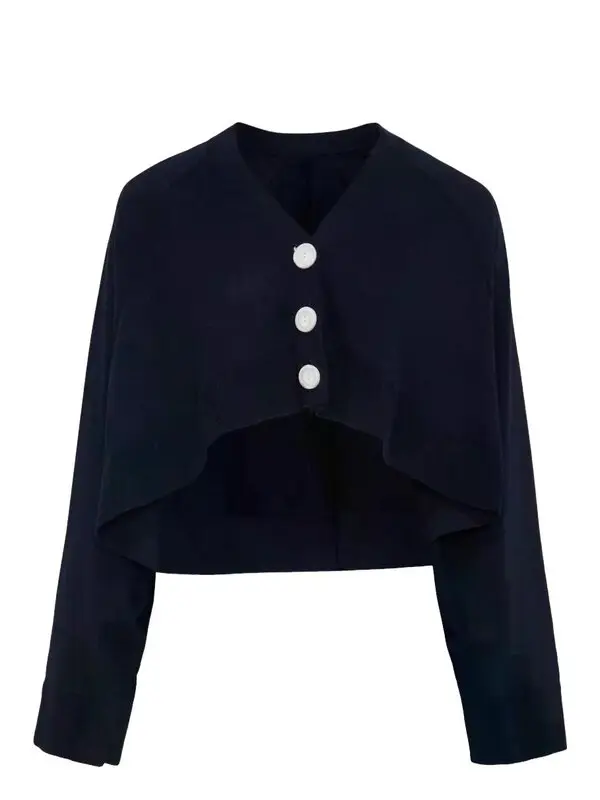 ENFOLD Umbrella Cropped Cardigan - Blue