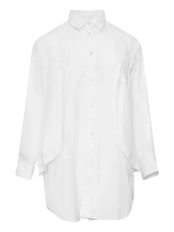 Comme Des Garçons Lace-panel Oversized Shirt - White