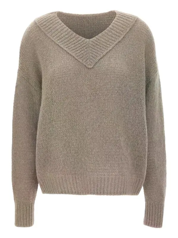 Hemisphere V-neck Sweater - Neutrals