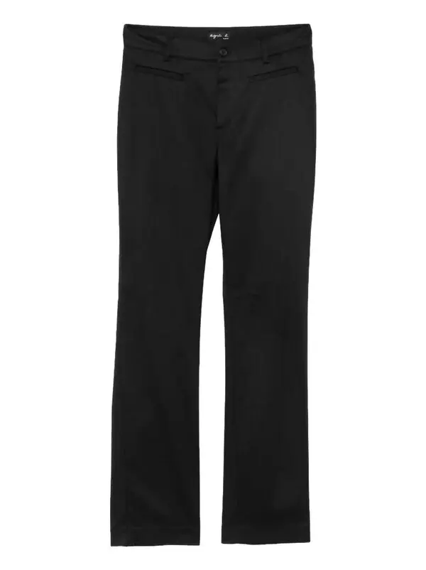 AGNES B. Cotton Suit Trousers - Black