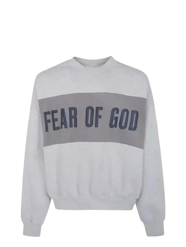 Fear Of God Cropped Relaxed Panelled Sweatshirt - Grey