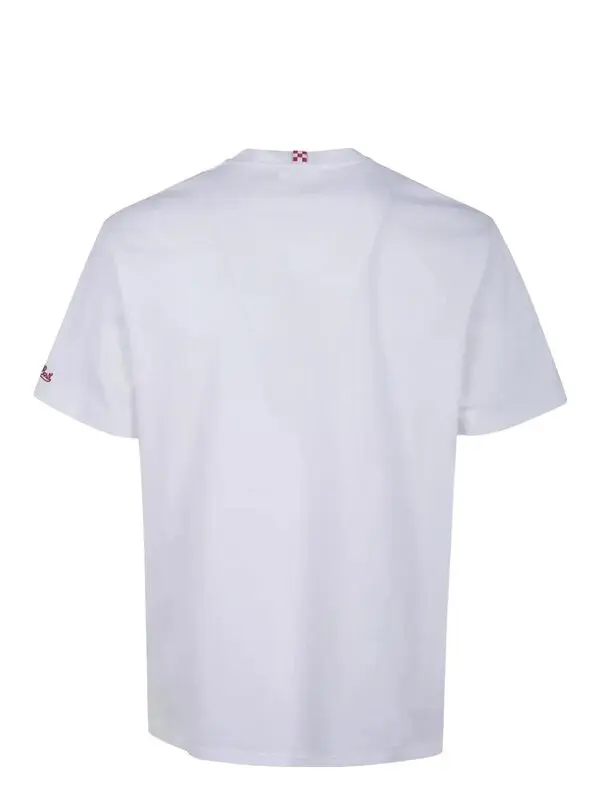 MC2 SAINT BARTH Graphic-print Pocket T-shirt - White