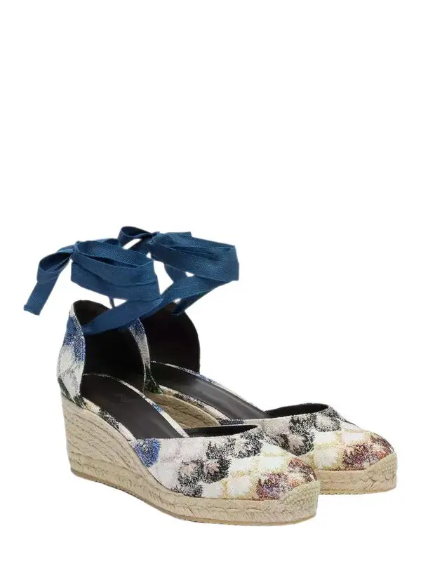 Missoni Zigzag-knit Espadrille Wedges - White