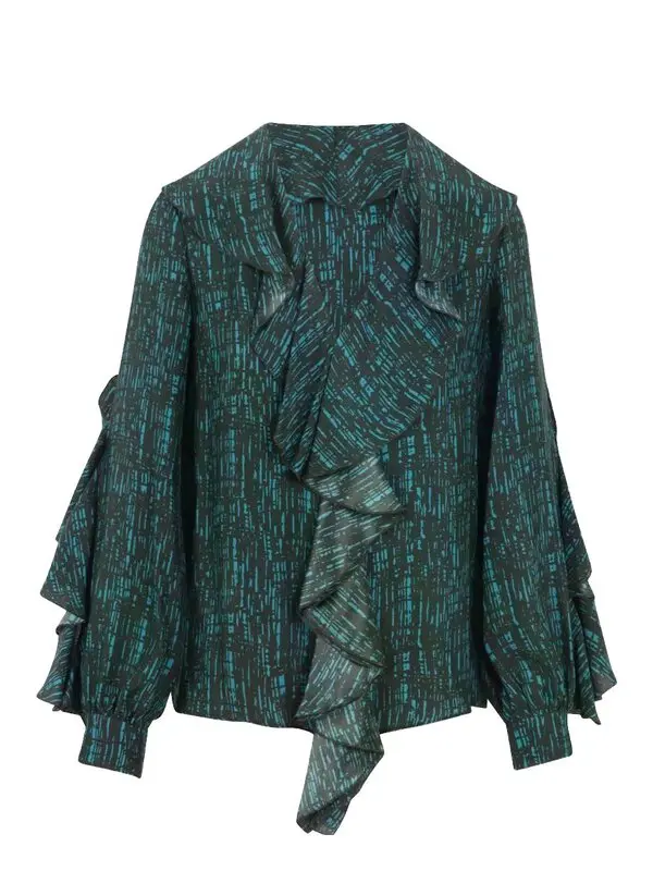GIANLUCA CAPANNOLO Ruffled Blouse - Black