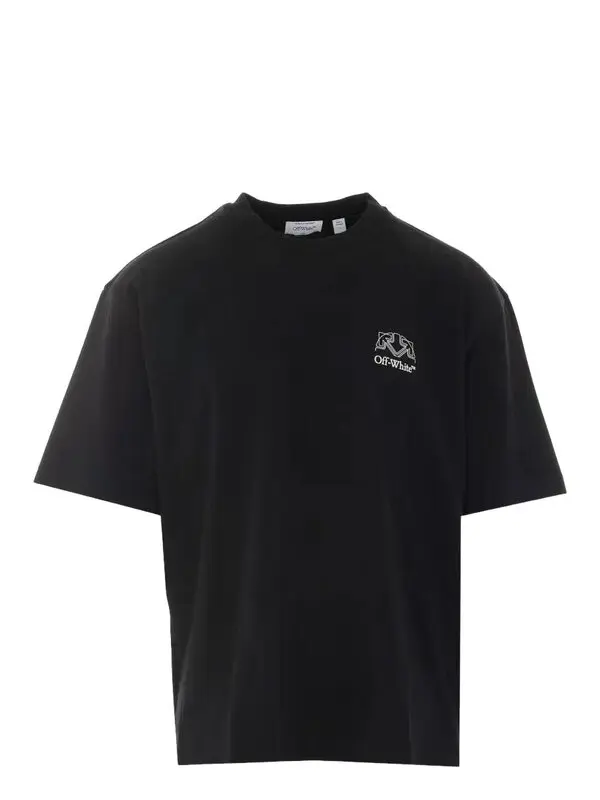 Off-White Logo-print Crew-neck T-shirt - Black