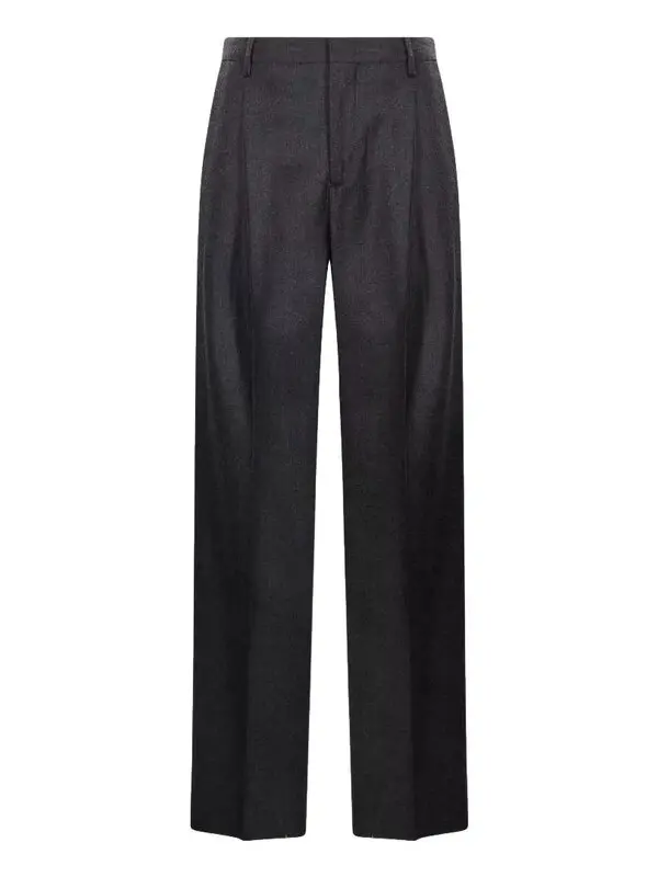 BRIGLIA 1949 Pressed-crease Wide-leg Trousers - Grey