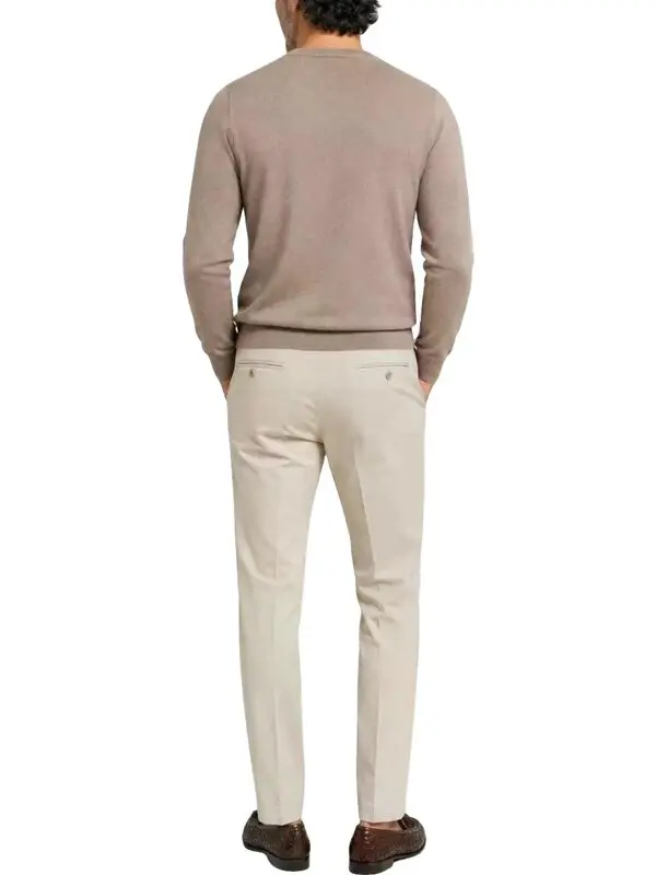 FRANZESE COLLECTION Stefano De Martino Ribbed-trim Sweater - Neutrals