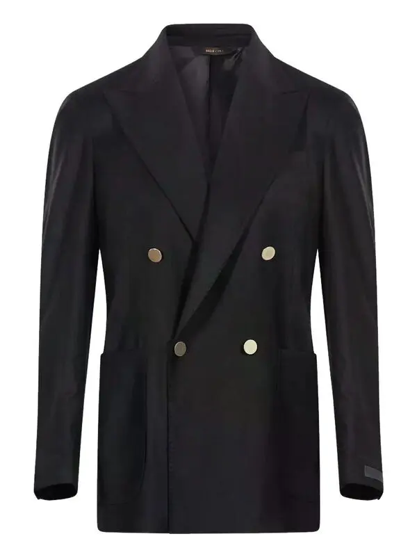 BRIGLIA 1949 Double-breasted Peaked-lapels Blazer - Black
