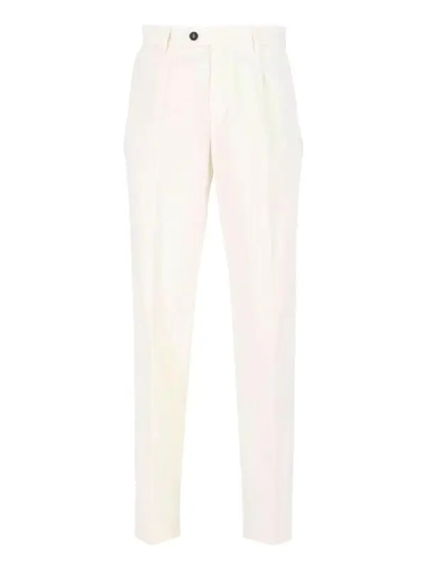 Eleventy Pleated Tapered-leg Trousers - Neutrals