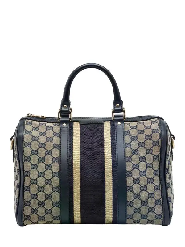Gucci Gg Canvas Web Joy Boston Bag Satchel - Neutrals