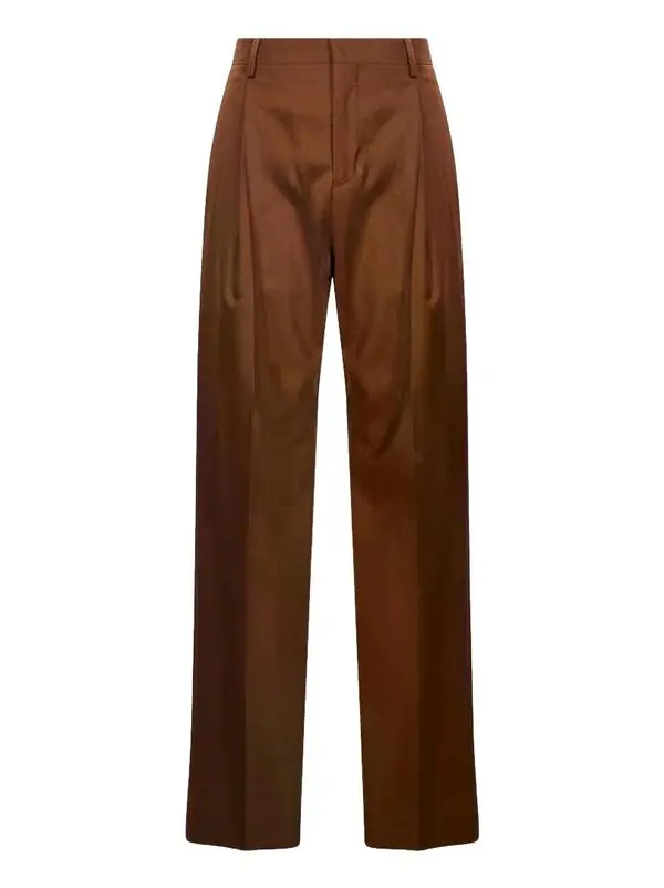 BRIGLIA 1949 Pleated Pressed-crease Trousers - Brown