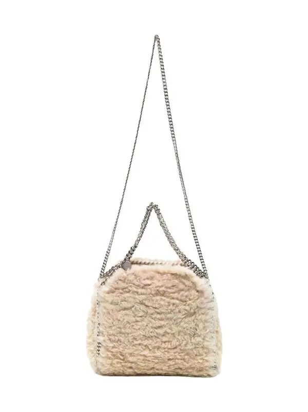 Stella McCartney Falabella Faux-shearling Shoulder Bag - Neutrals