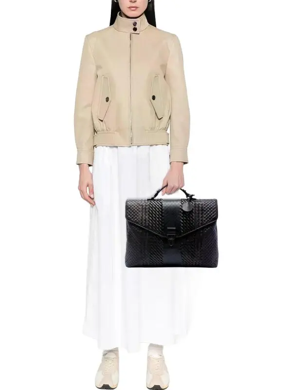 Bottega Veneta Nappa Intreccio Imperatore Business Bag - Brown