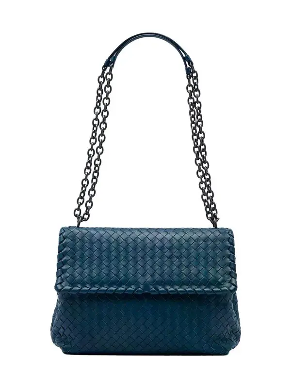 Bottega Veneta Intrecciato Olimpia Shoulder Bag - Blue